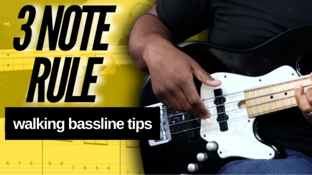 The 3 Note Rule - Walking Bass line Tips - Daric Bennetts Bass Lessons